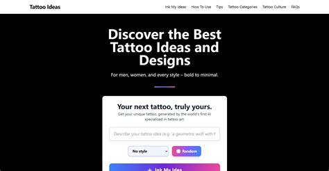 Tattoo Ideas уникальное вдохновение для дизайна татуировок на основе ИИ Creati Ai