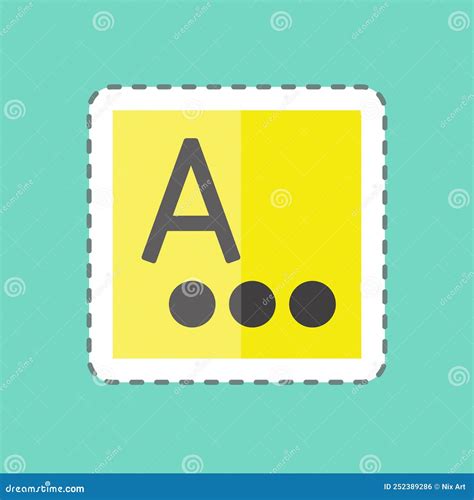 Sticker Line Cut Language And Input Suitable For Mobile Apps Symbol Simple Design Editable