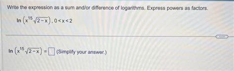 Solved Write The Following Expression As A Sum And Or Chegg Com
