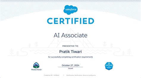 Trailhead Salesforce Ai Salesforcecertified Innovation Digitaltransformation Pratik T