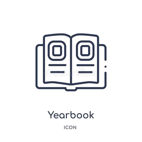 Linear Yearbook Icon From General Outline Collection Thin Line Yearbook Icon Isolated On White