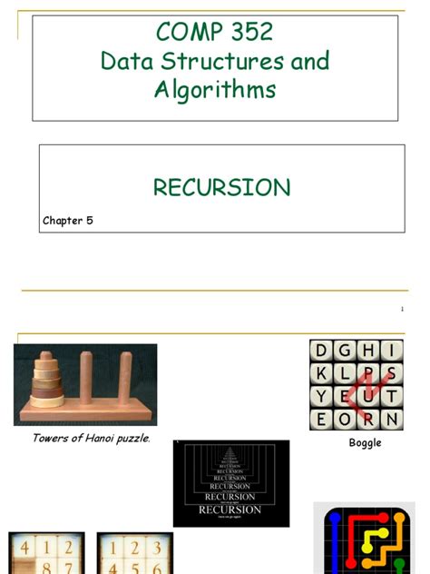 Comp 352 Data Structures And Algorithms Recursion Pdf Algorithms Areas Of Computer Science