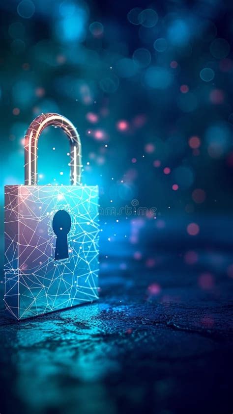 Secure Connection Padlock On A Background Representing Network Security