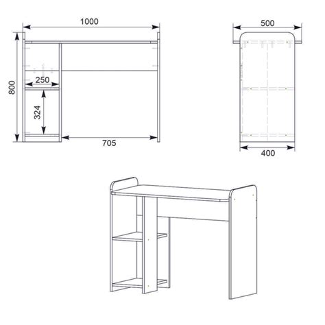 Стіл письмовий Юніор 3 Компаніт прямий для школярів до дитячої кімнати з відкритими полицями