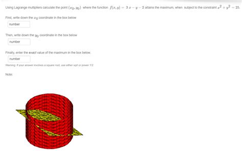 solved using lagrange multipliers calculate the point 20