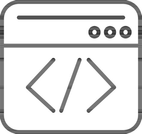 Line Art Illustration Of Web Coding Or Programming Icon 24325633