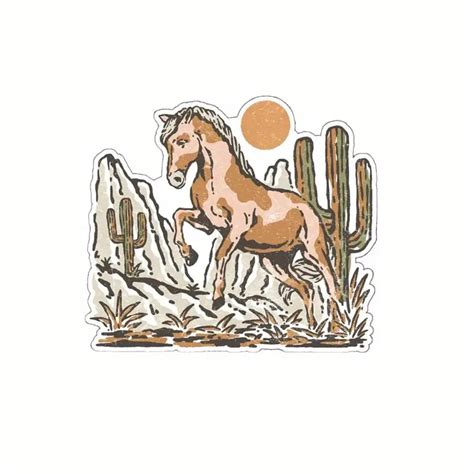 사막 말 자동차 스티커 노트북 물병 트럭 밴 Suv 차량 페인트 창 데칼 Temu