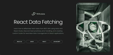 Master Data Fetching With Axios And React Hooks