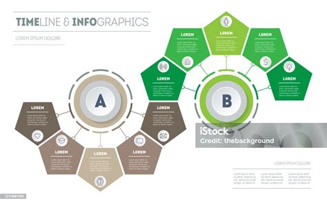 파도의 형태로 인포 그래픽 구성 10 5 부분의 2 세그먼트로 나누어 10가지 옵션으로 에코 비즈니스 프레젠테이션 녹색 기술의 다이어그램 교육 프로세스의 템플릿입니다 0명에