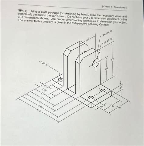solved [chapter 4 ﻿dimensioning ]sp4 3 ﻿using a cad