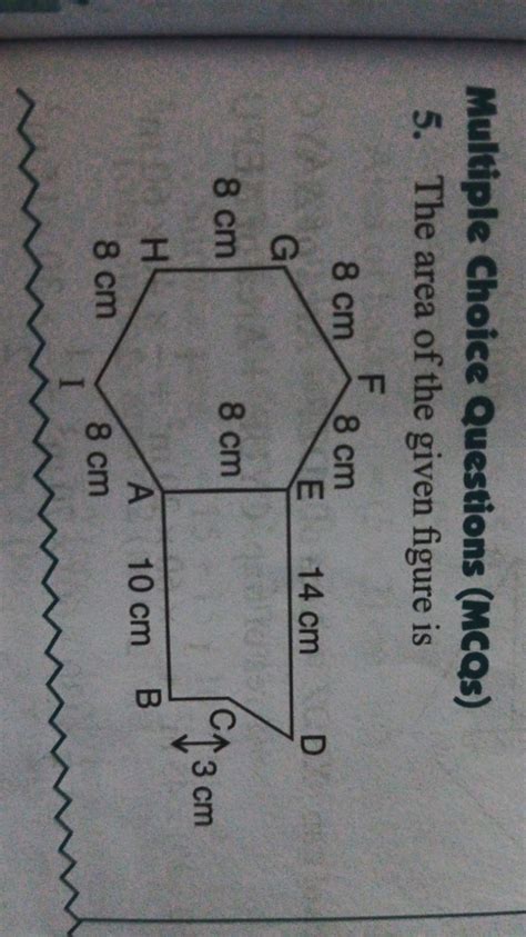 Multiple Choice Questions Mcqsthe Area Of The Given Figure Is Filo
