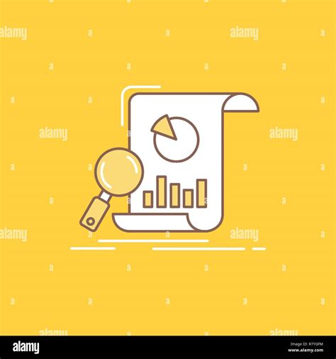 Analysis Analytics Business Financial Research Flat Line Filled
