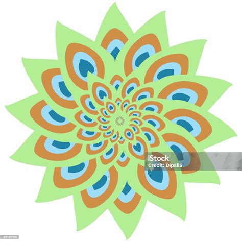 Peacock Feathers In A Circle Background Stock Illustration Download