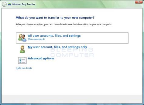 Using Windows Easy Transfer To Transfer Your Data To A New Computer