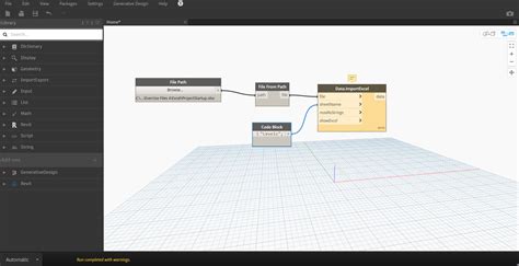 Warning Dataimportexcel Operation Failed Revit Dynamo