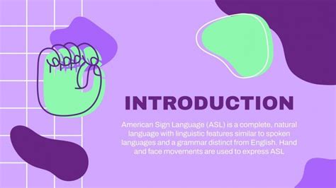 ASL Sign Language Google Slides PowerPoint