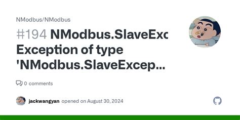 Nmodbusslaveexception Exception Of Type Nmodbusslaveexception Was Thrown Function Code