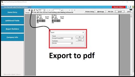 Free Food Packing Label Making Software ~ Barcode Label Guru