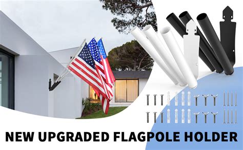 Zepolu 3 Hole Sus304 Stainless Steel Flag Holders 2 Pack