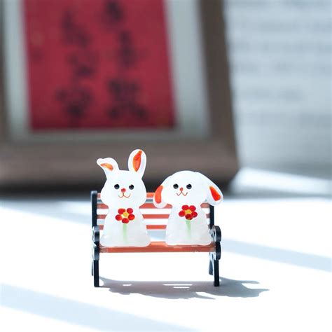 Cute Glass Bunny Figurine Bunny Statue Bunny Ornament T For Her