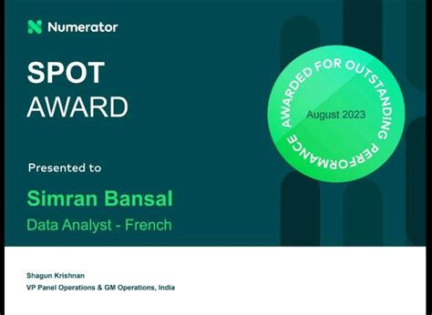 Simran Bansal On Linkedin Numerator Sotm 14 Comments