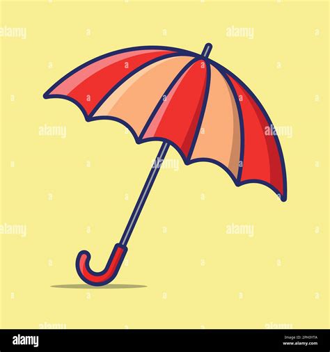 Cartoon Umbrella Vector Illustration Umbrella Vector Design Flat Umbrella Vector Icon