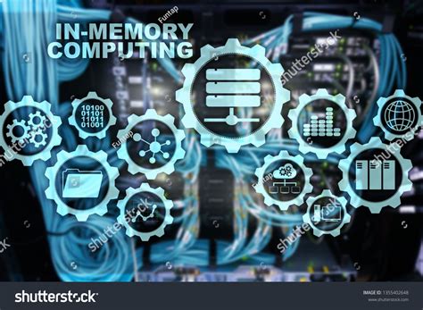 Inmemory Computing Technology Calculations Concept Highperformance Stock Photo