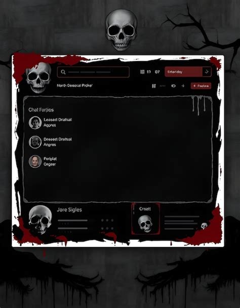 Horror Theme Layout Screen For A Horror Game Streamer With Dark A Horror Theme Layout Screen For A Horror Game Streamer With Dark A