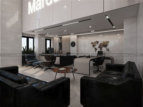 پروژه طراحی داخلی دفتر مشاور املاک مدرن ویلا