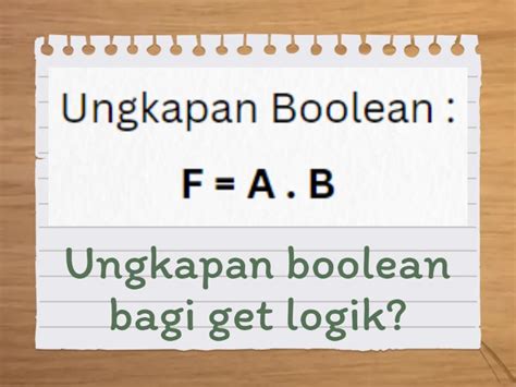 Flashcard Jadual Kebenaran Ungkapan Boolean Dan Tindakan Bagi Get Logik Asas Flash Cards