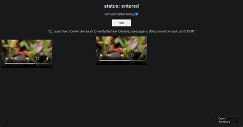 React Transition State Forked Codesandbox