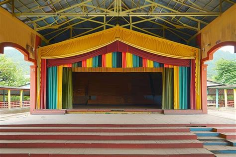 School Assembly Stage Setup Premium Ai Generated Image