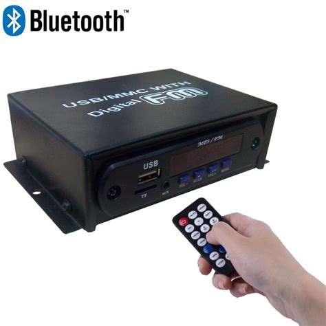 Mini Stereo Audio Amplifier Bluetooth MP Player Decoder Module SD Card USB FM Radio Aux In