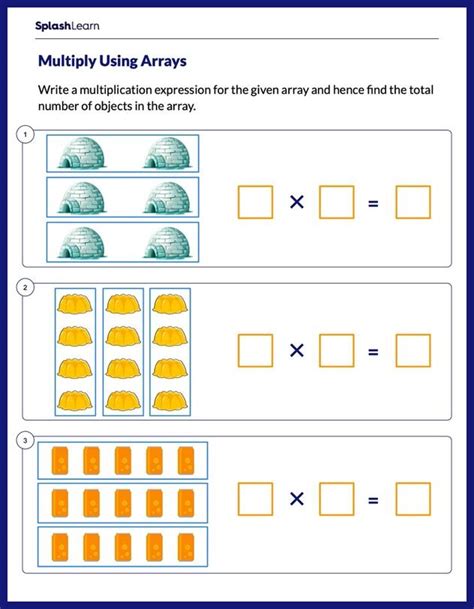 Year 2 Maths Multiplication With Arrays Worksheets Free Printable Splashlearn