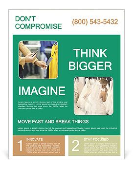 Qr Code Scanning By Woman In Shopping Mall Convenient Shopping Experience Flyer Template