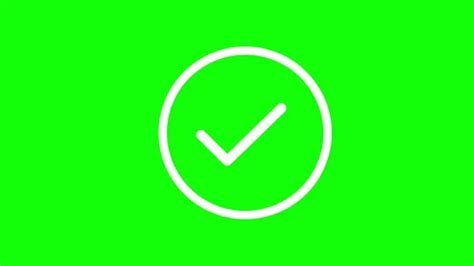Check Mark Icon Animation On A Green Bac Stock Video Pond5