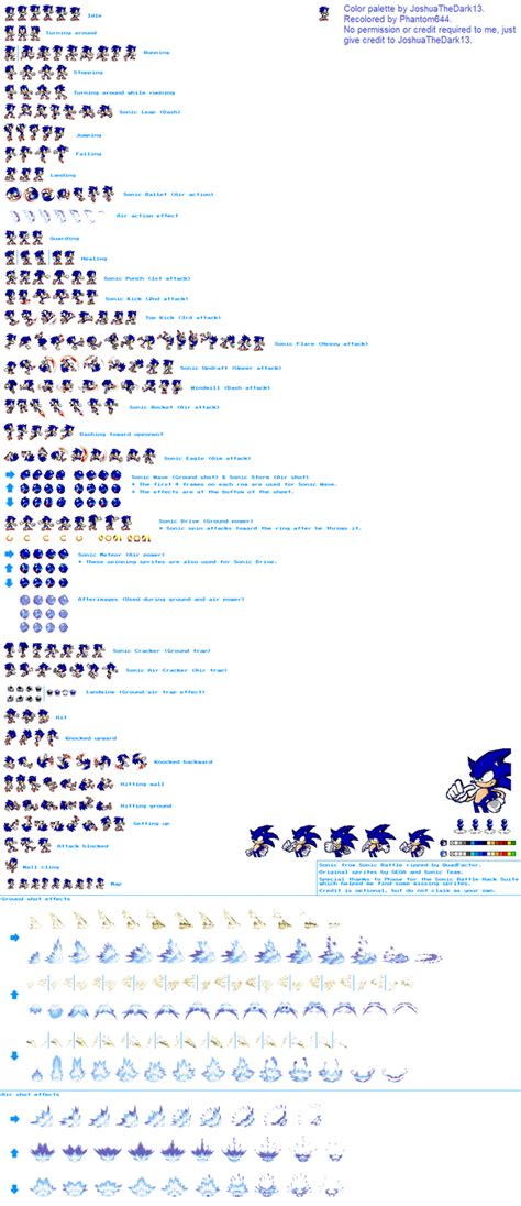 Sonic Sprites Sheet Joshuathedark13s Palette By Darkseth644 On Deviantart