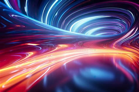 Data Binary Flow Rolling On Futuristic Technology Background Stock