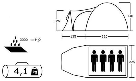 ᐉ Намет 4 х місна Presto Acamper Monsun 4 Pro • Краща ціна в Києві Україні • Купити в Епіцентр