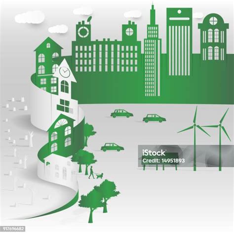 도시 프리 시 벡터 일러스트 레이 션 디자인의 시트 종이 예술 도시에 대한 스톡 벡터 아트 및 기타 이미지 도시 종이 3