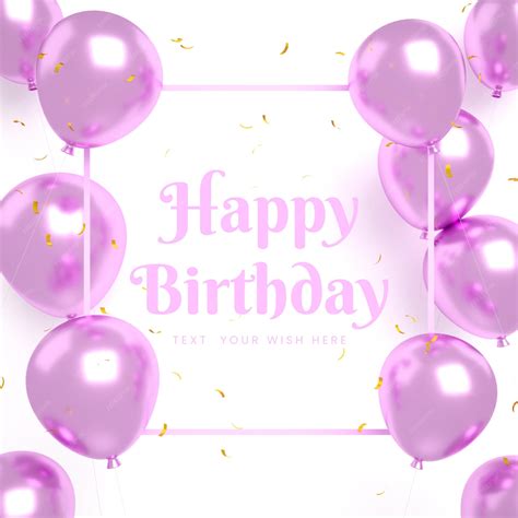 프레임과 텍스트가 있는 분홍색 인스타그램 소셜 미디어 포스트 템플릿을 위한 생일 초대 카드 프리미엄 Psd 파일