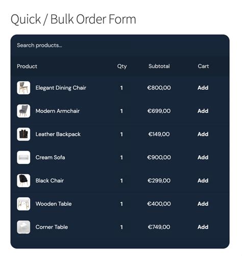 Woocommerce Wholesale Order Form 1 Bulk Order Plugin