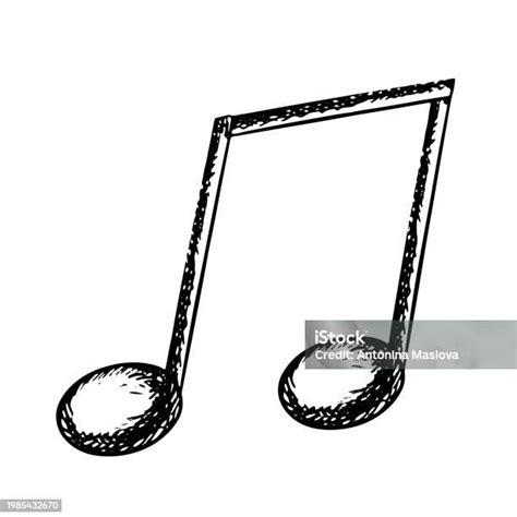 플랫 음표 아이콘입니다 그래픽 벡터 흑인과 백인 그림입니다 강조 표시하십시오 포스터 전단지 초대장용 현수막이나 엽서용 로고 배지 스티커 및 인쇄물용 0명에 대한 스톡 벡터