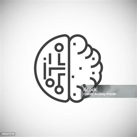 그래픽 및 웹 디자인에 대한 배경에 Ai 아이콘 간단한 그림 웹 사이트 버튼 또는 모바일 앱에 대한 인터넷 개념 기호입니다 개념에 대한 스톡 벡터 아트 및 기타 이미지