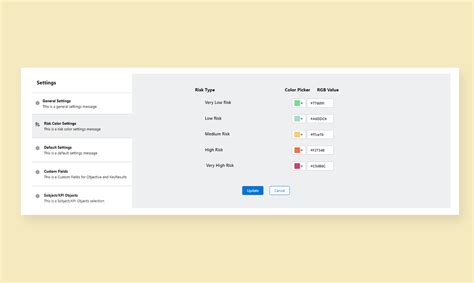 Risk Colour Settings OKRify