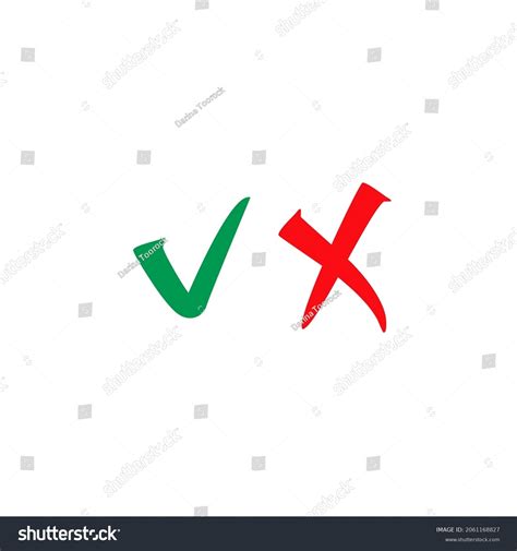 Vector Positive Negative Check Icons Stock Vector Royalty Free