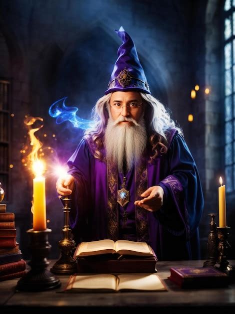 Premium Ai Image Wizard Casting A Magic Spell