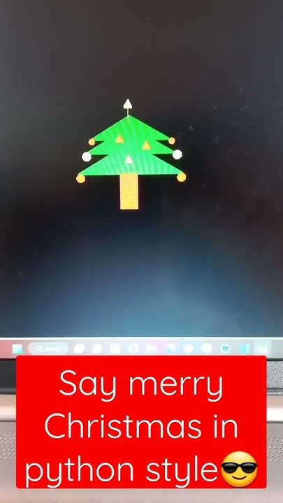 Say Christmas In Python Stylewith Python Turtle😉☺️😁programming