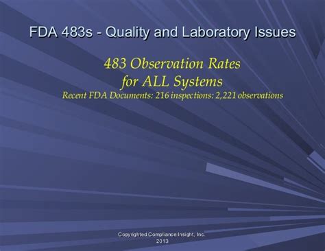 Fda 483 Observations In The Lab