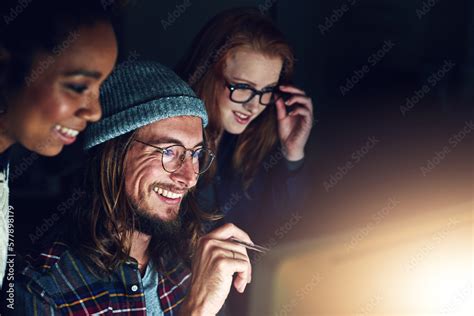 Startup Office Computer Or Team Reading Web Design Code Cloud Computing Software Or App Ui